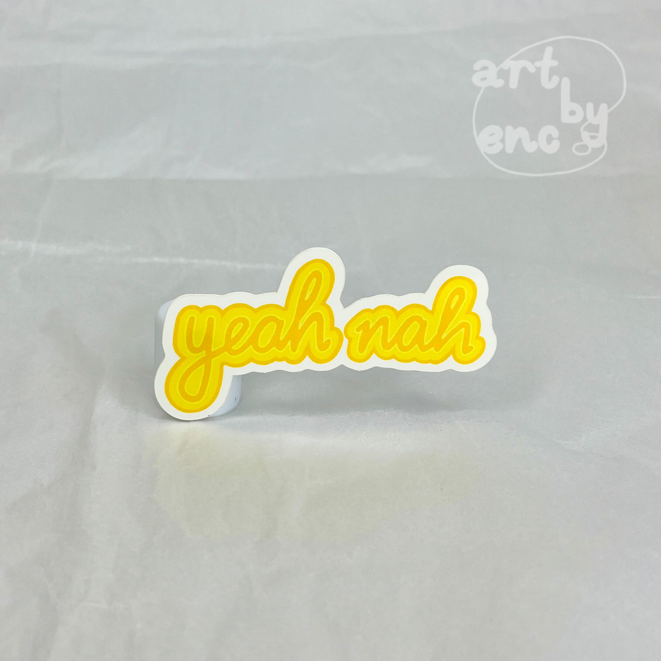 Yeah Nah Quote Vinyl Sticker 3x1.6 - Etsy UK