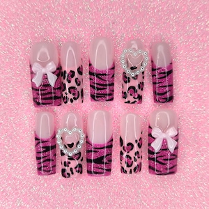 Xpress ON Pink Gyaru Animal Print - Etsy