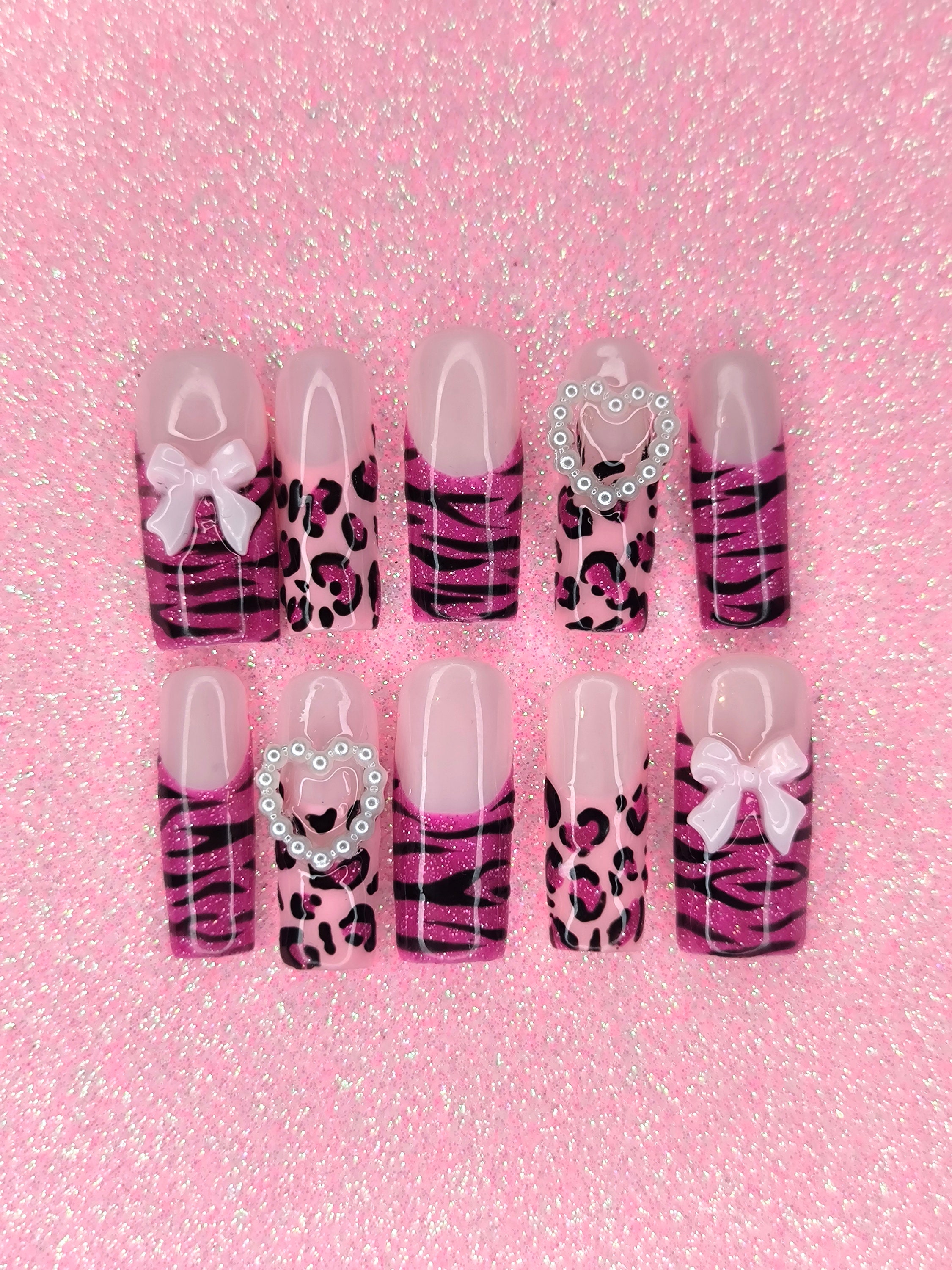 Xpress ON Pink Gyaru Animal Print - Etsy