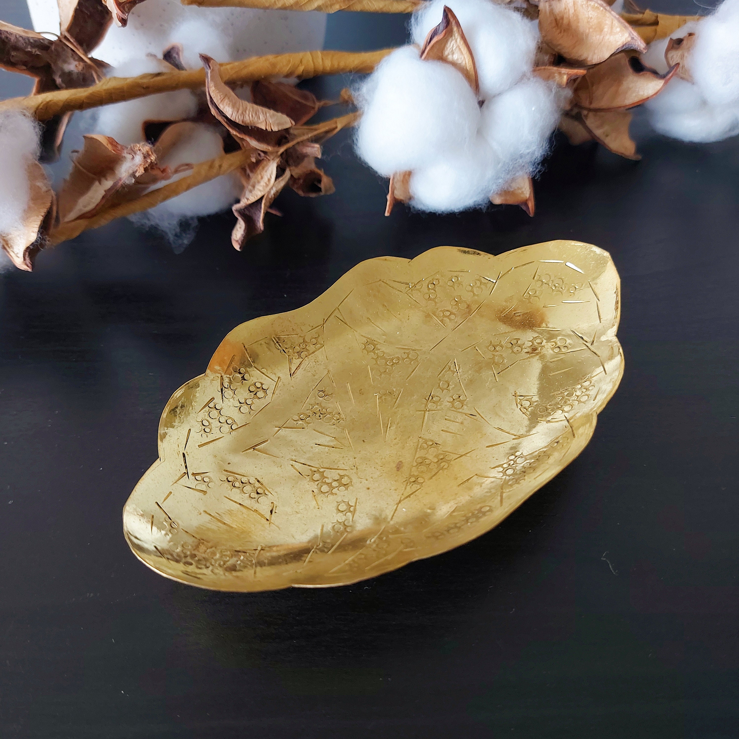 Farah Metal Dish Scale Moroccan Style Trinket Dish Gold - Etsy