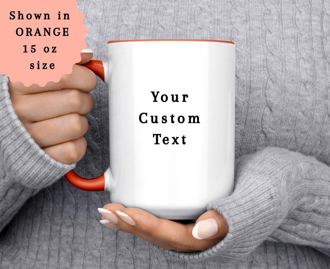 Personalized Custom Text Mug, Your Text and Design Gift - Etsy