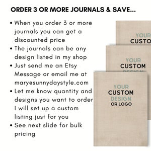 Custom Bulk Notebooks With Logo for Etsy Seller, Small Business Owner ...