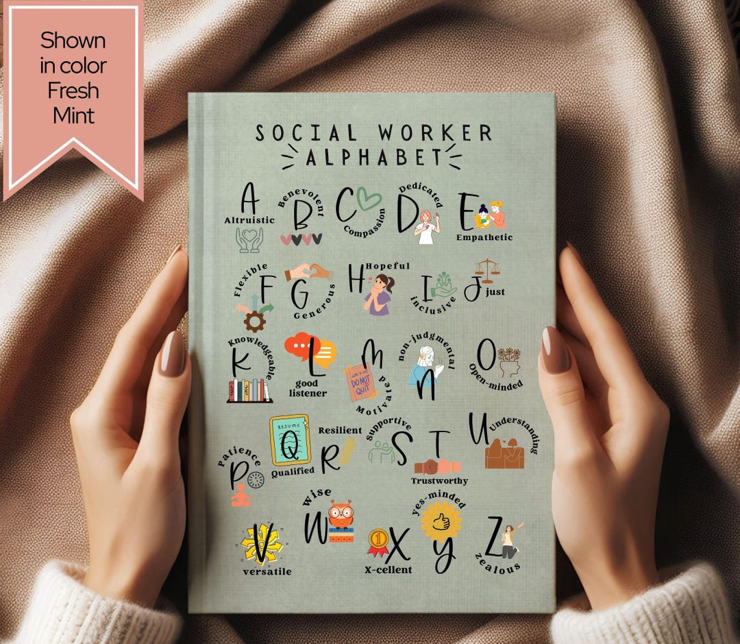 Social Worker Alphabet Journal, MSW Gift, Therapy Notebook - Etsy