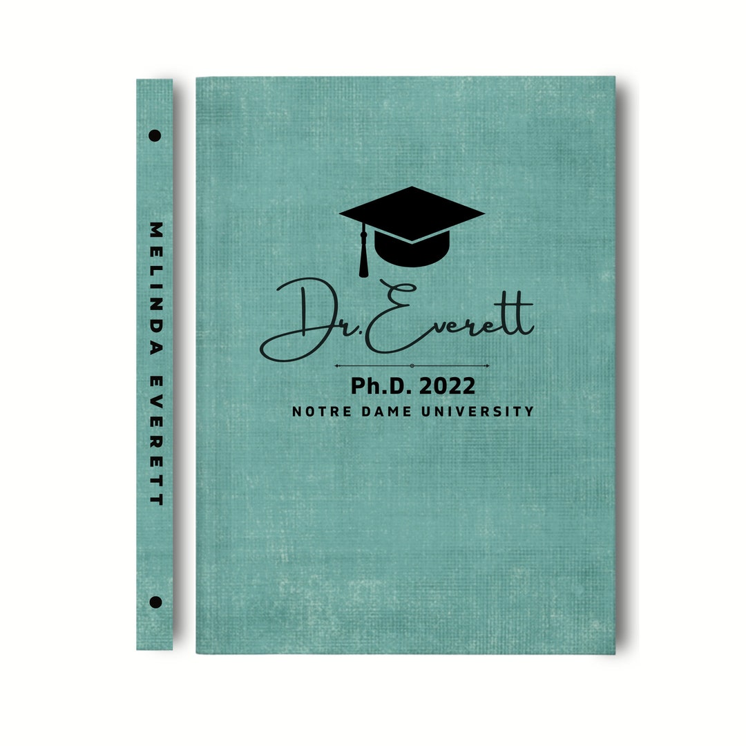 Phd Graduation Gift Journal Personalized, Custom Phd Grad Gift, Unique ...