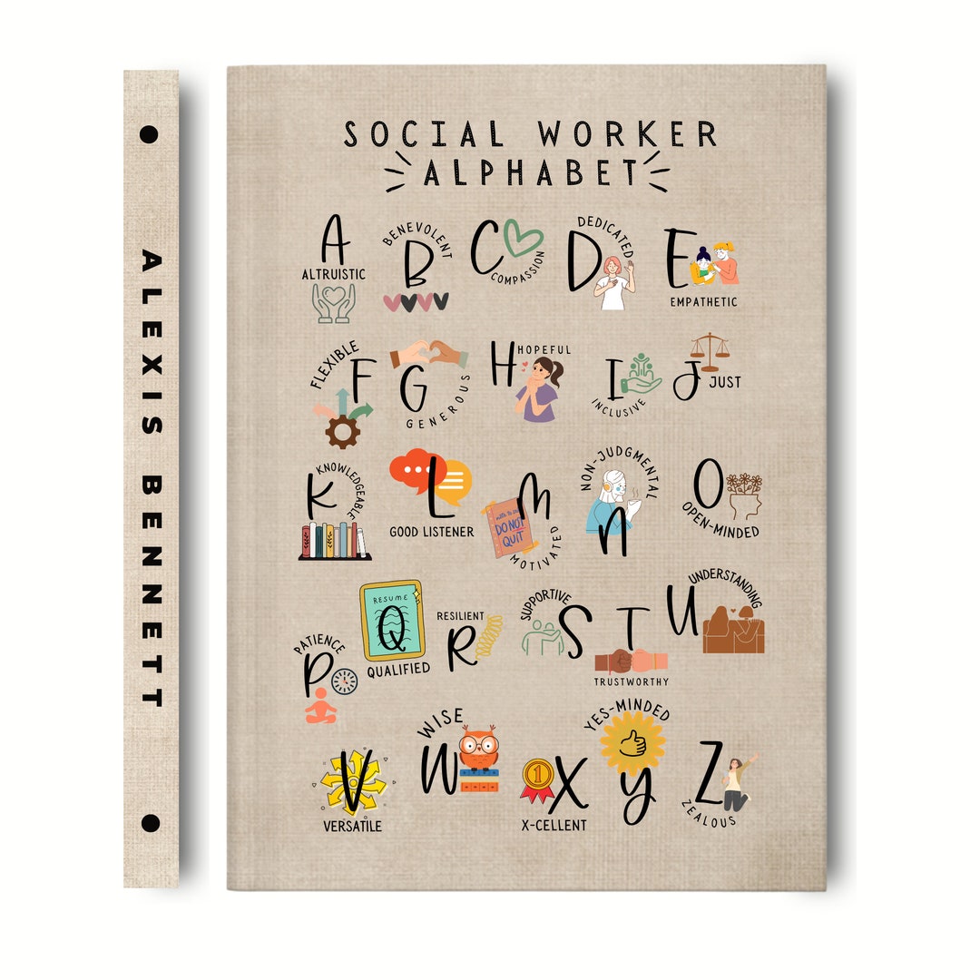 Custom Social Worker Gift Journal, MSW Graduation Gift, Social Worker ...