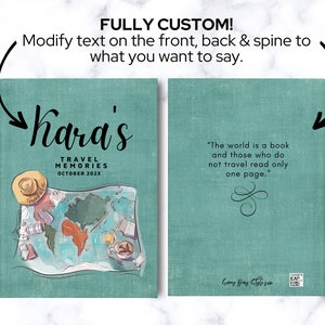 Personalized Travel Journal Notebook, Travel Lover Gift, Gift for ...