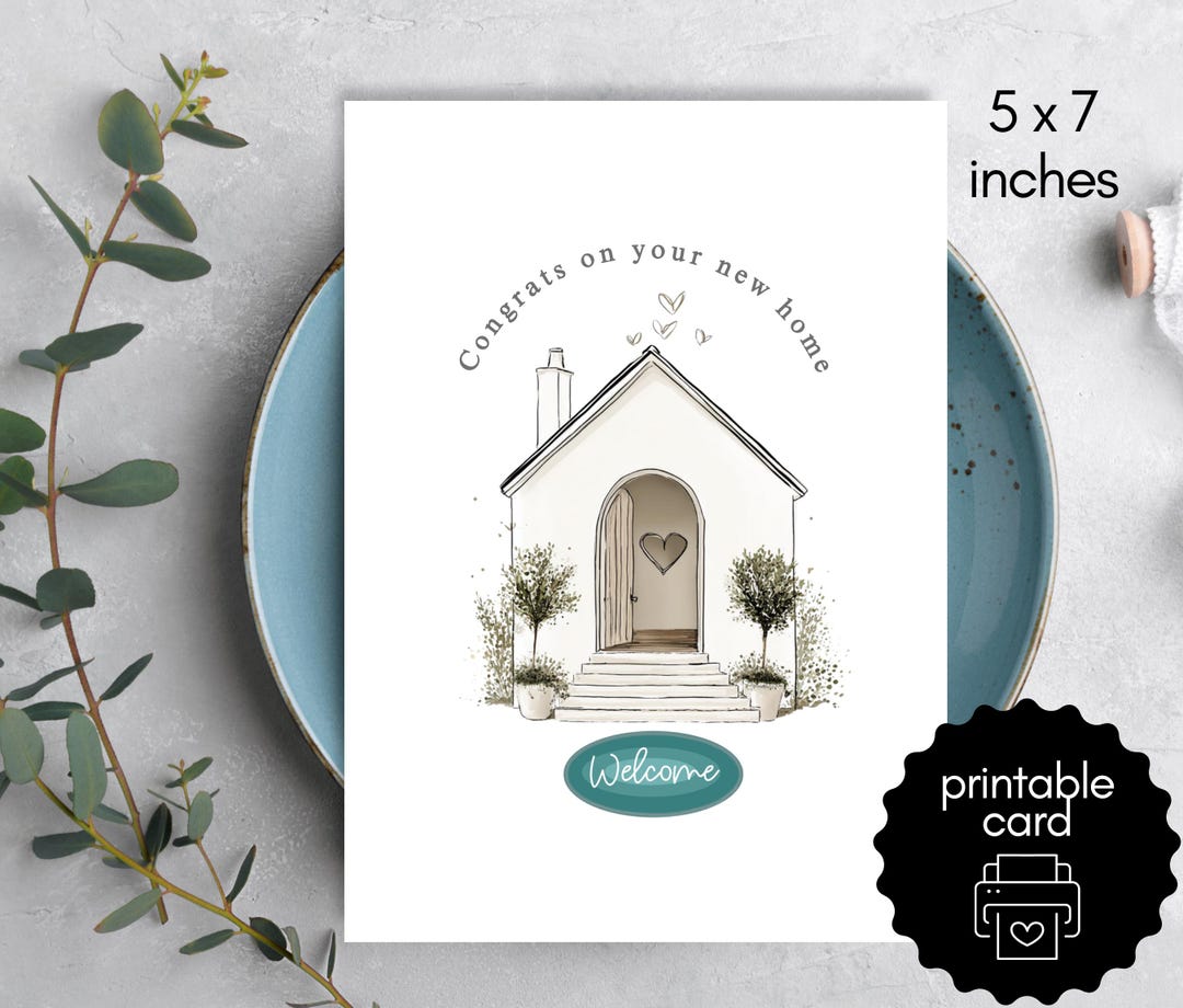 Realtor Closing Gift Card Printable | Congratulations on Your New Home ...