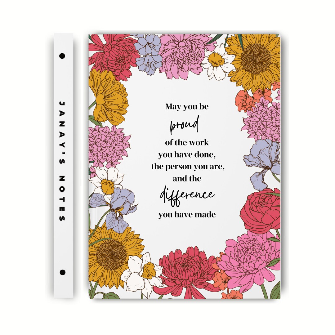 Personalized Retirement Gift Journal, May You Be Proud Difference You ...