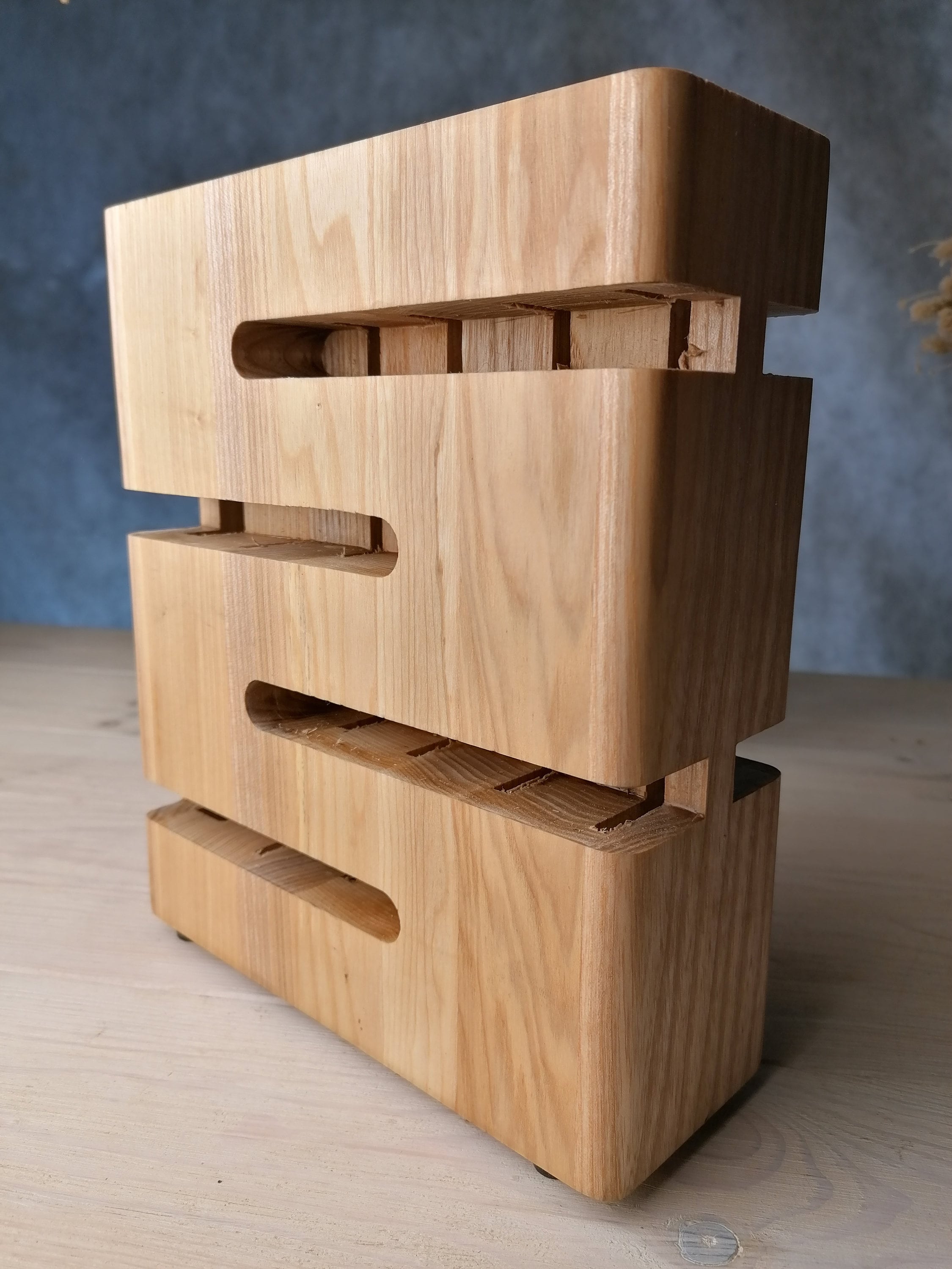 Wood Knife block handmade knife holder housewarming gift | Etsy