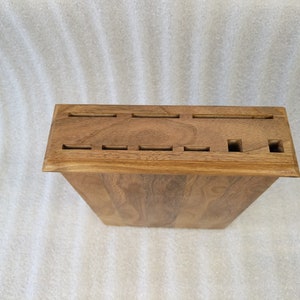 Custom Knife Block, Built-in Wood Knife Block, Walnut Knife Holder ...
