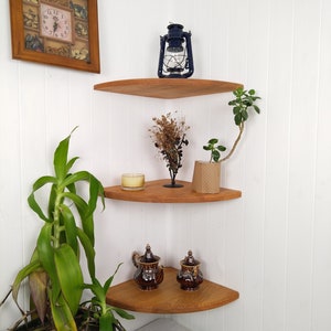 Corner Shelf, Corner Wall Shelf With Radius, Wall Mounted Shelf ...
