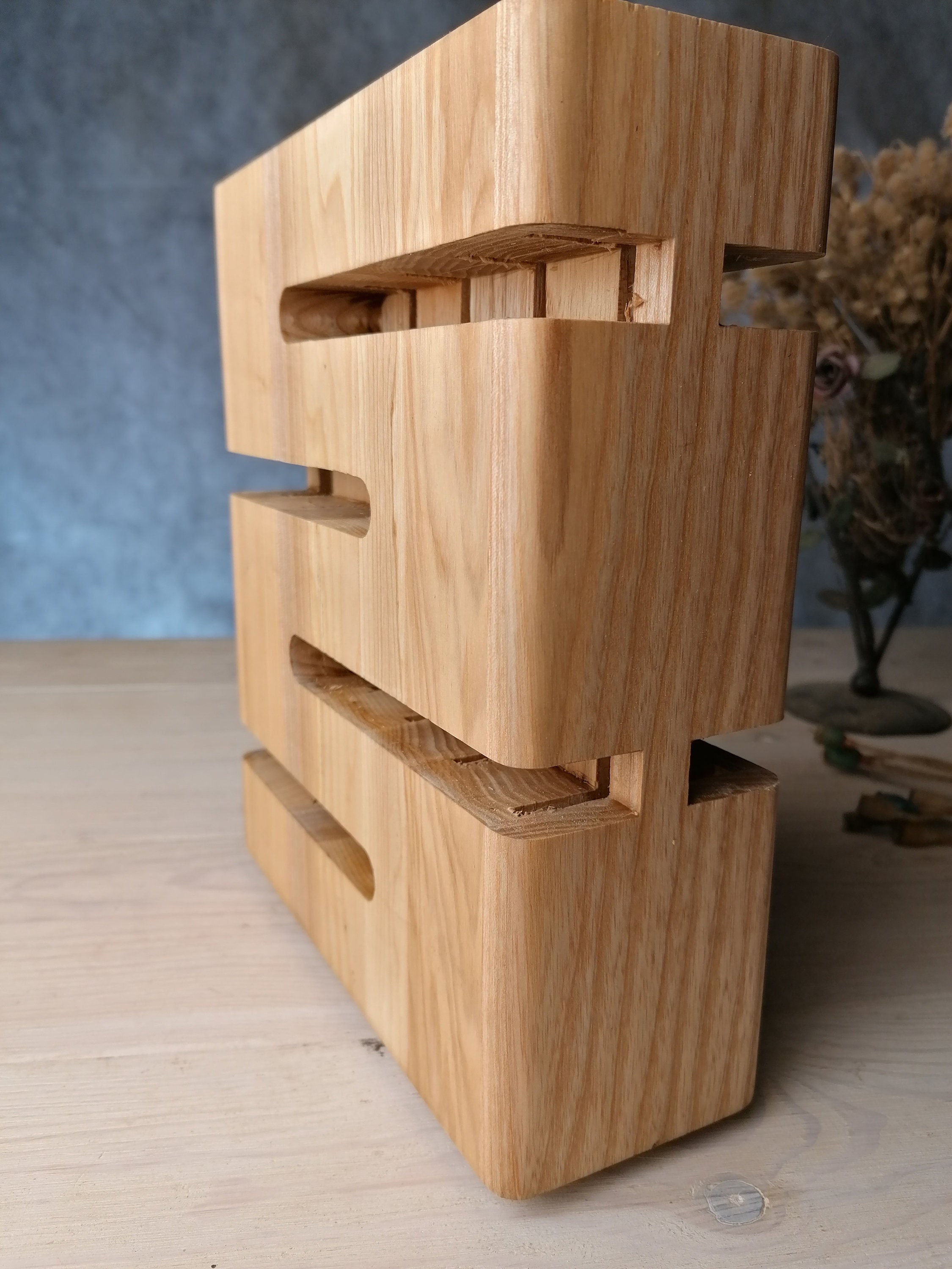 Wood Knife block handmade knife holder housewarming gift | Etsy