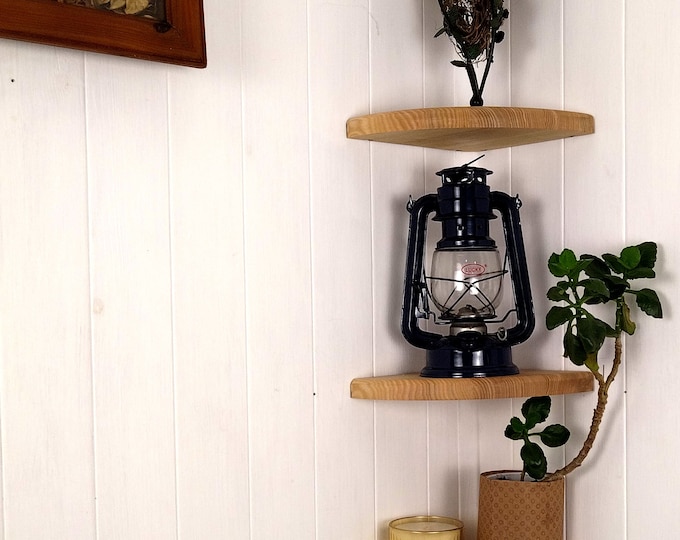 BestLoft Corner Shelf Eck Regal Regal Rund Wandregal rund Holz ...