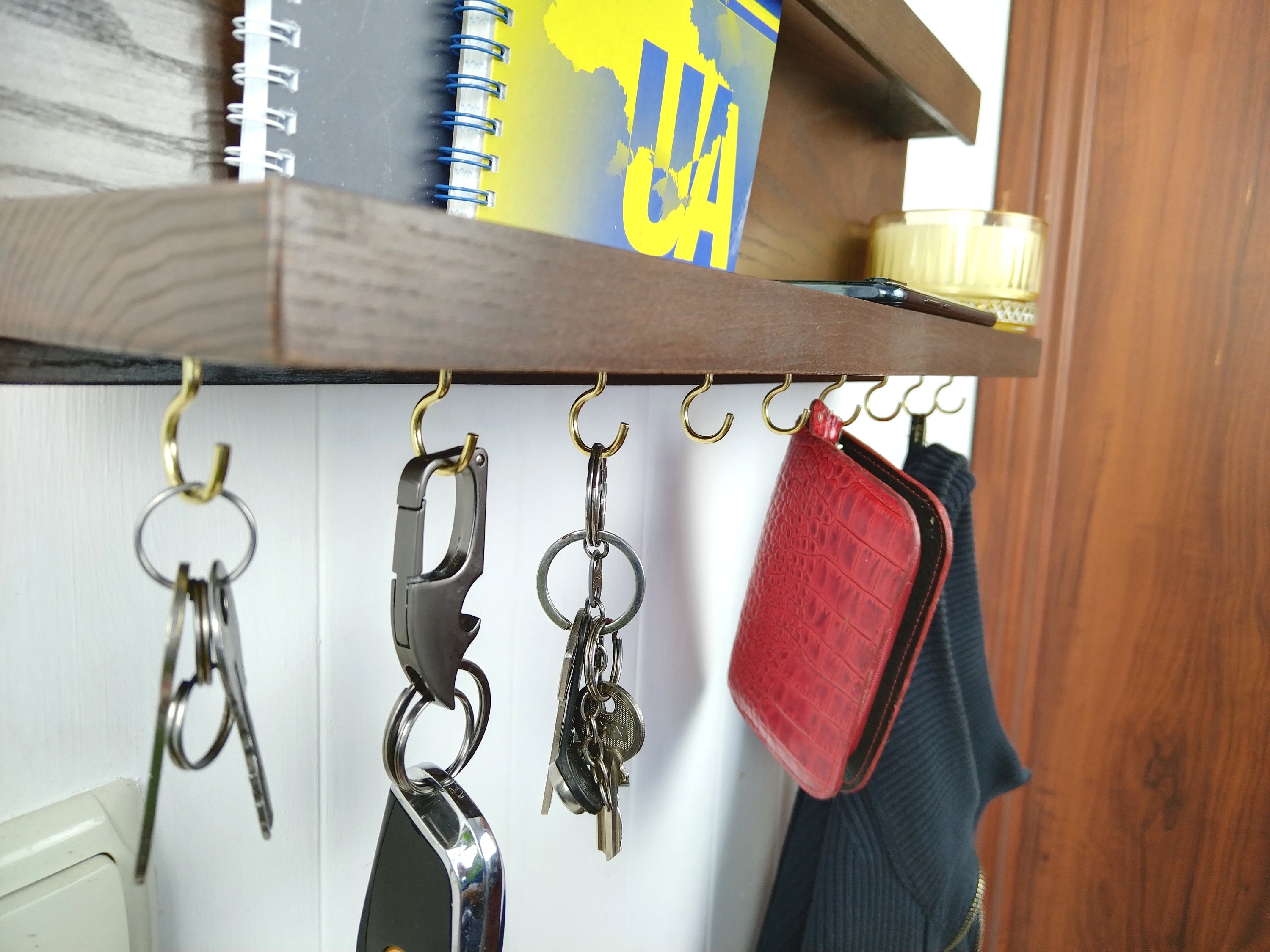 Key Holder for Wall, Entryway Organizer, Entry Shelf, Key Rack, Shelf ...