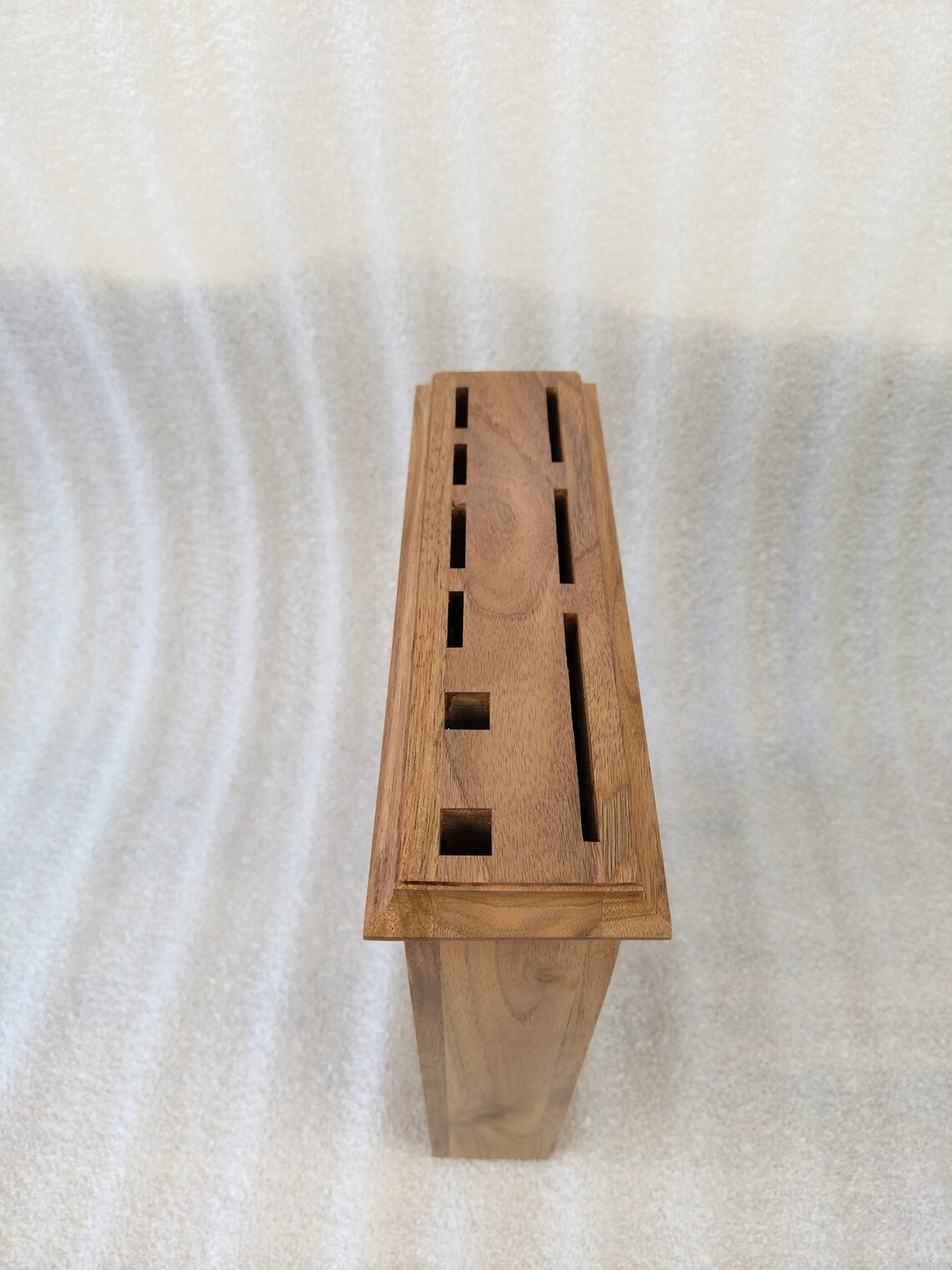 Custom Knife Block, Built-in Wood Knife Block, Walnut Knife Holder ...