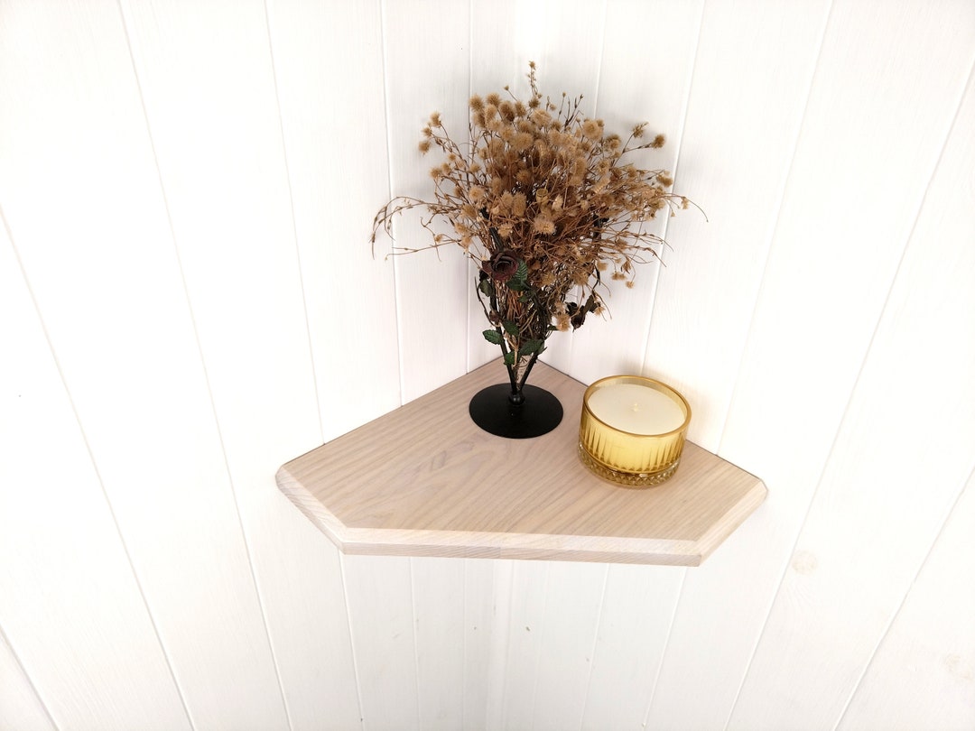 Corner Shelf, Corner Wall Shelf With Radius, Wall Mounted Shelf ...