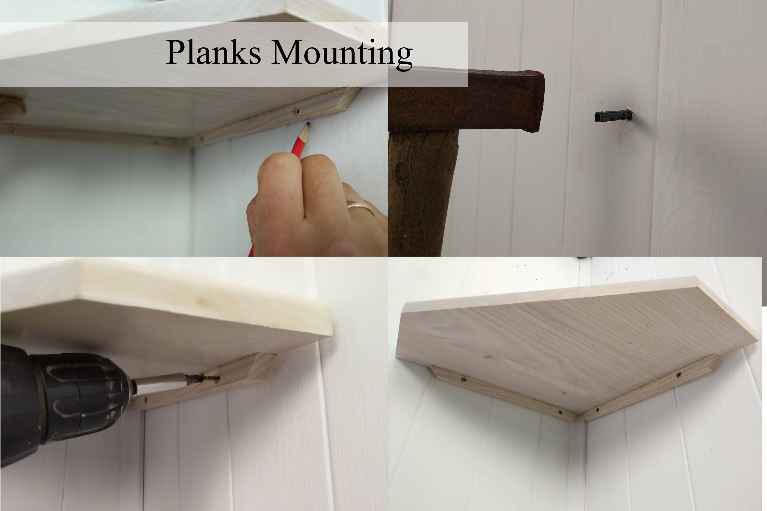 Corner Shelf, Corner Wall Shelf With Radius, Wall Mounted Shelf ...
