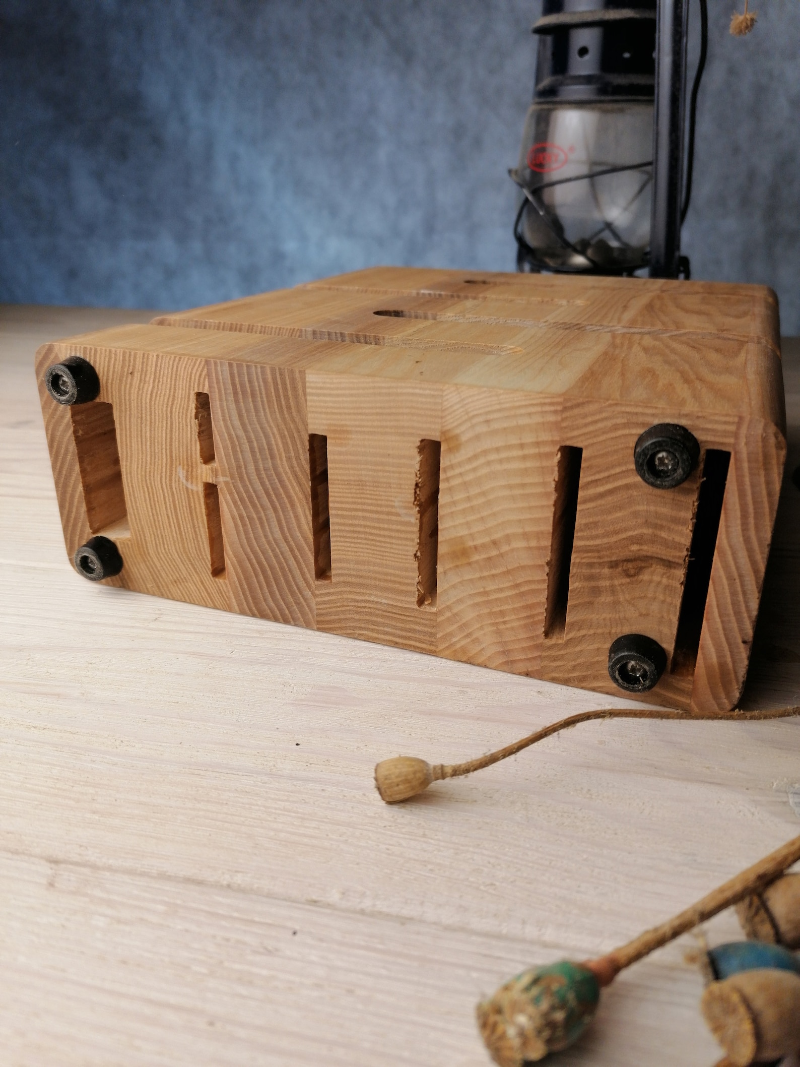 Wood Knife Block Handmade Knife Holder Housewarming Gift - Etsy