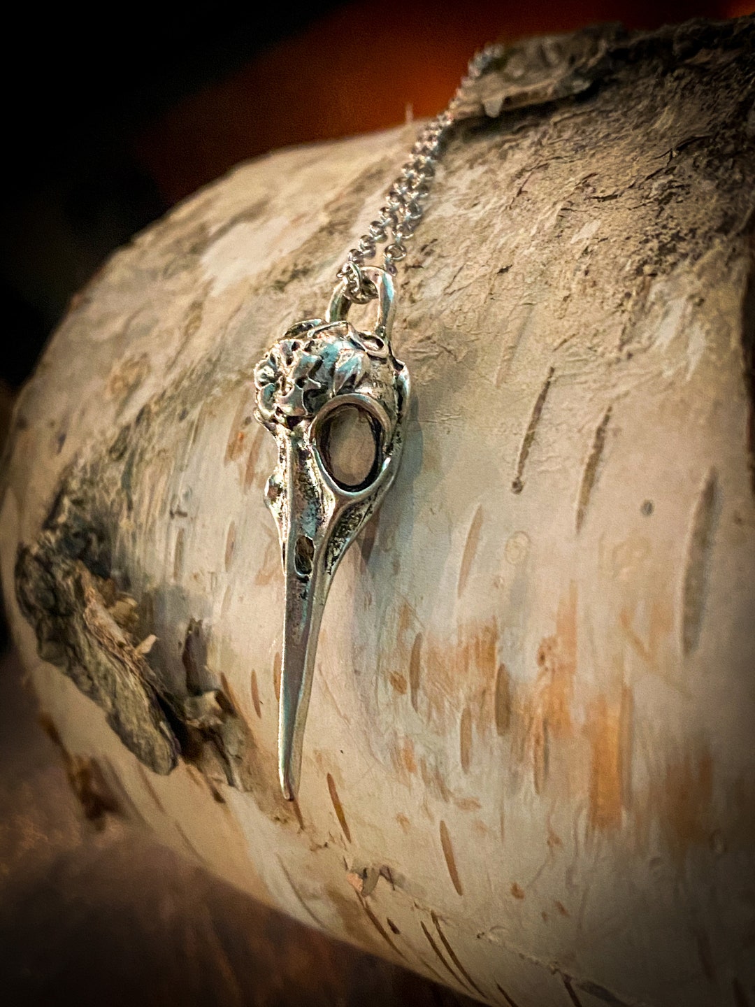 Silver Bird/ Humming Bird Skull Necklace Silver Bird Skull - Etsy