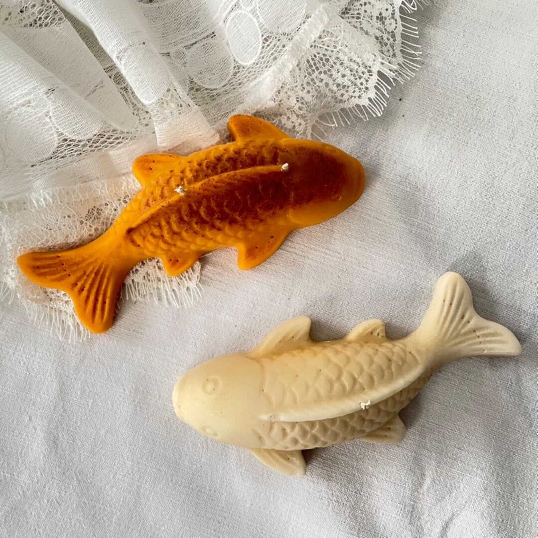Koi Fish Candle, Decorative Handmade Candle Natural Vegetable Wax, Gift ...