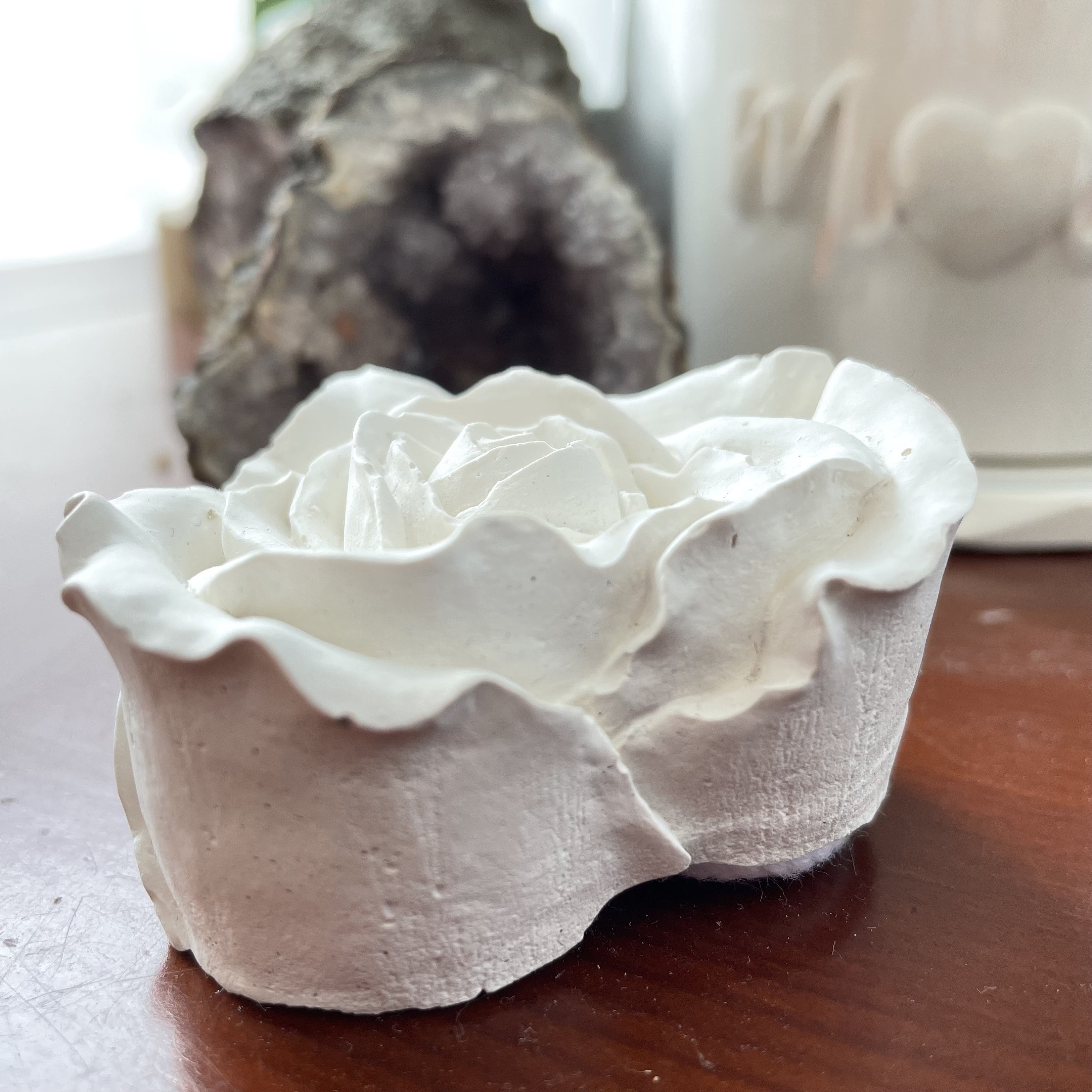 Rose Flower Scented Essential Oil Diffusers - Natural White Home ...
