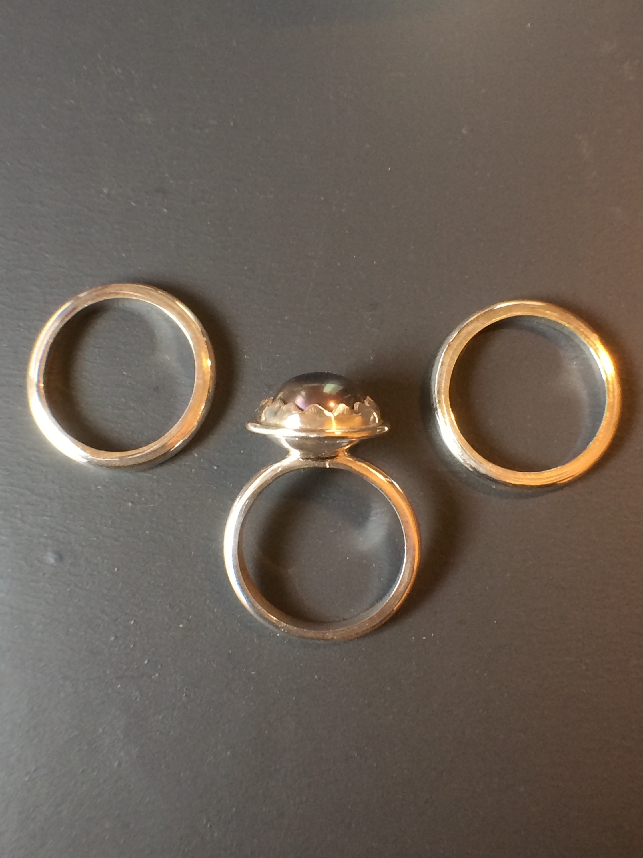 Black Pearl 3 Rings in 1 - Etsy