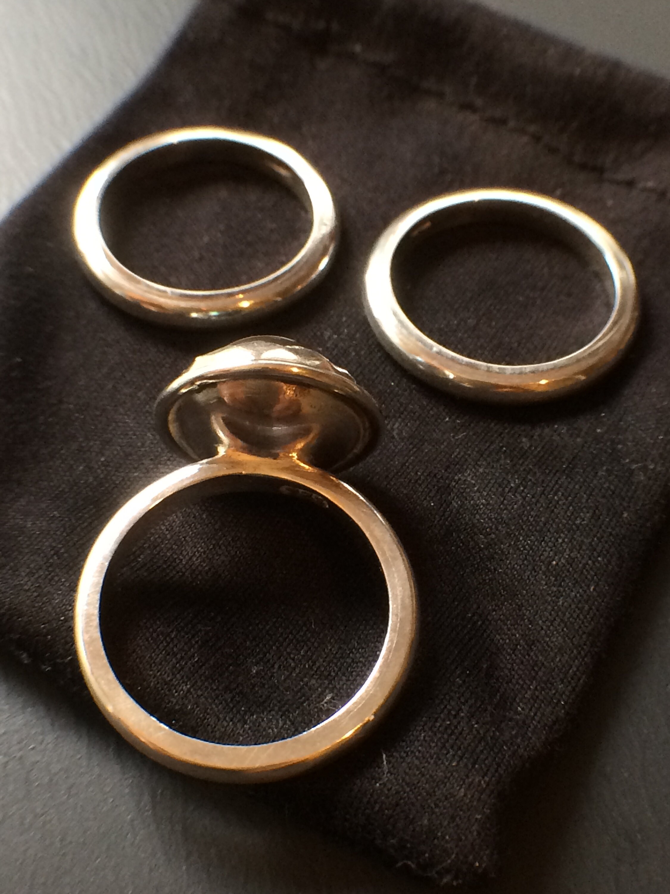 Black Pearl 3 Rings in 1 - Etsy