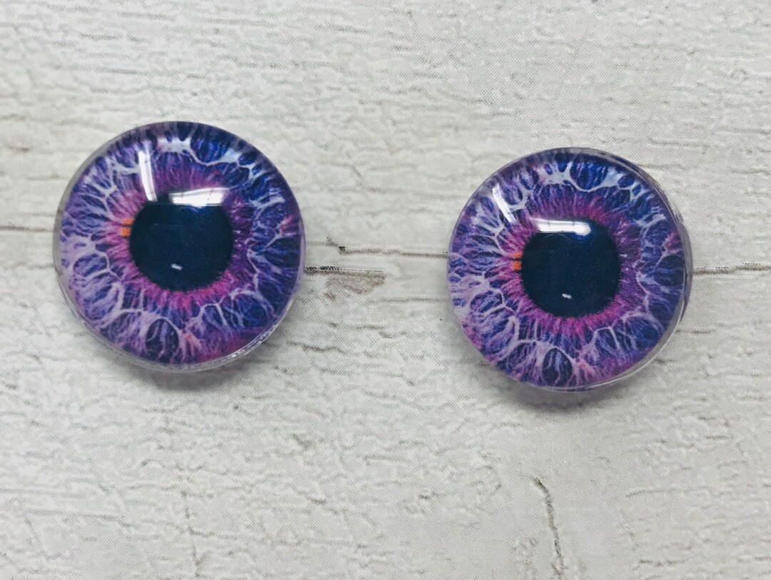Purple Glass Eye Cabochons in Sizes 6mm to 40mm Human Eyes Monster Iris ...