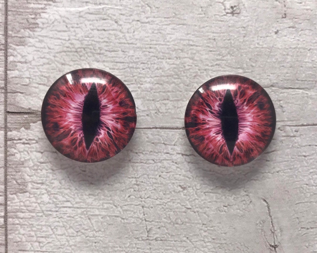 Red Glass Eye Cabochons in Sizes 6mm to 40mm Dragon Eyes Cat Iris (016 ...