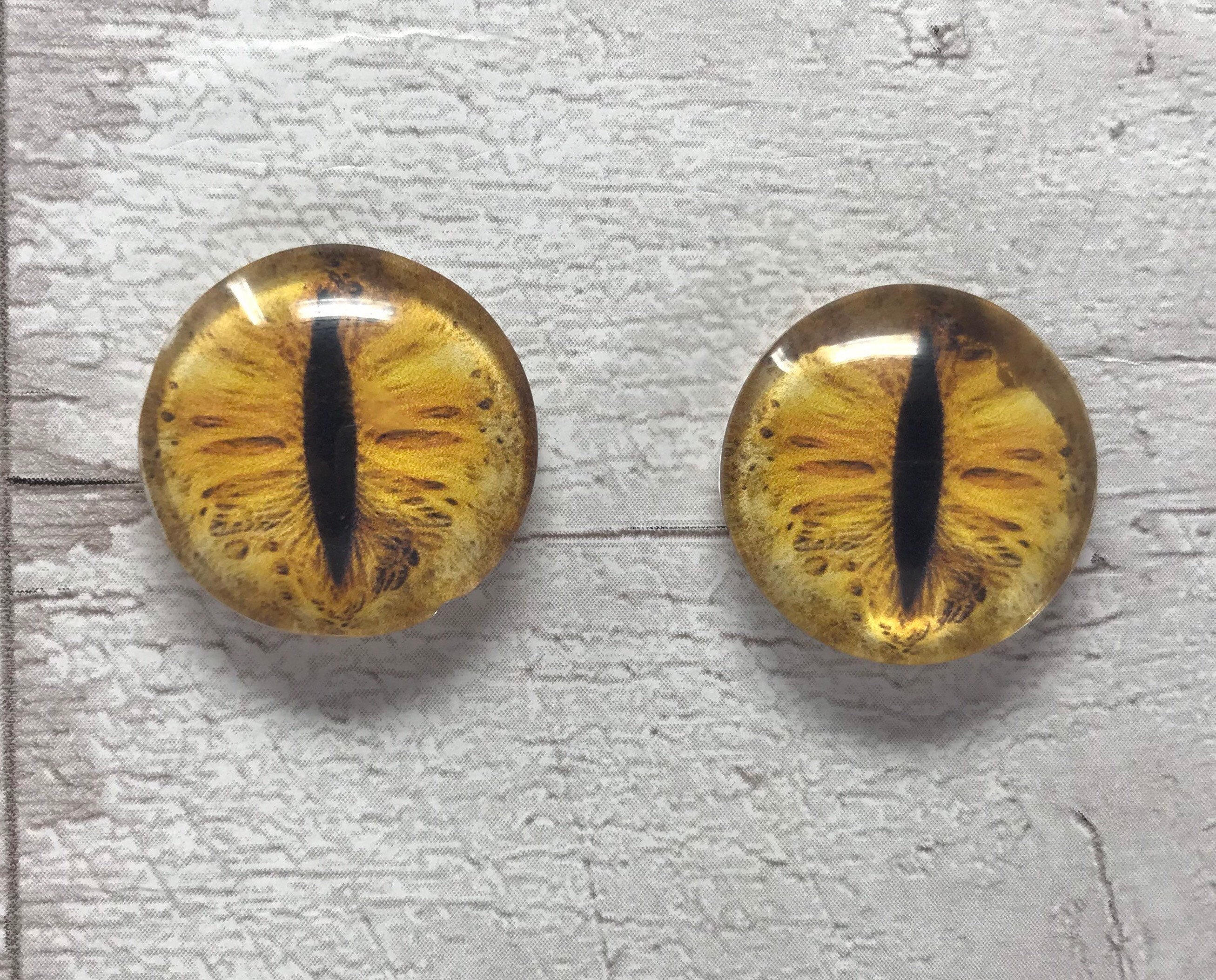 Yellow Glass Eye Cabochons in Sizes 6mm to 40mm Dragon Eyes - Etsy