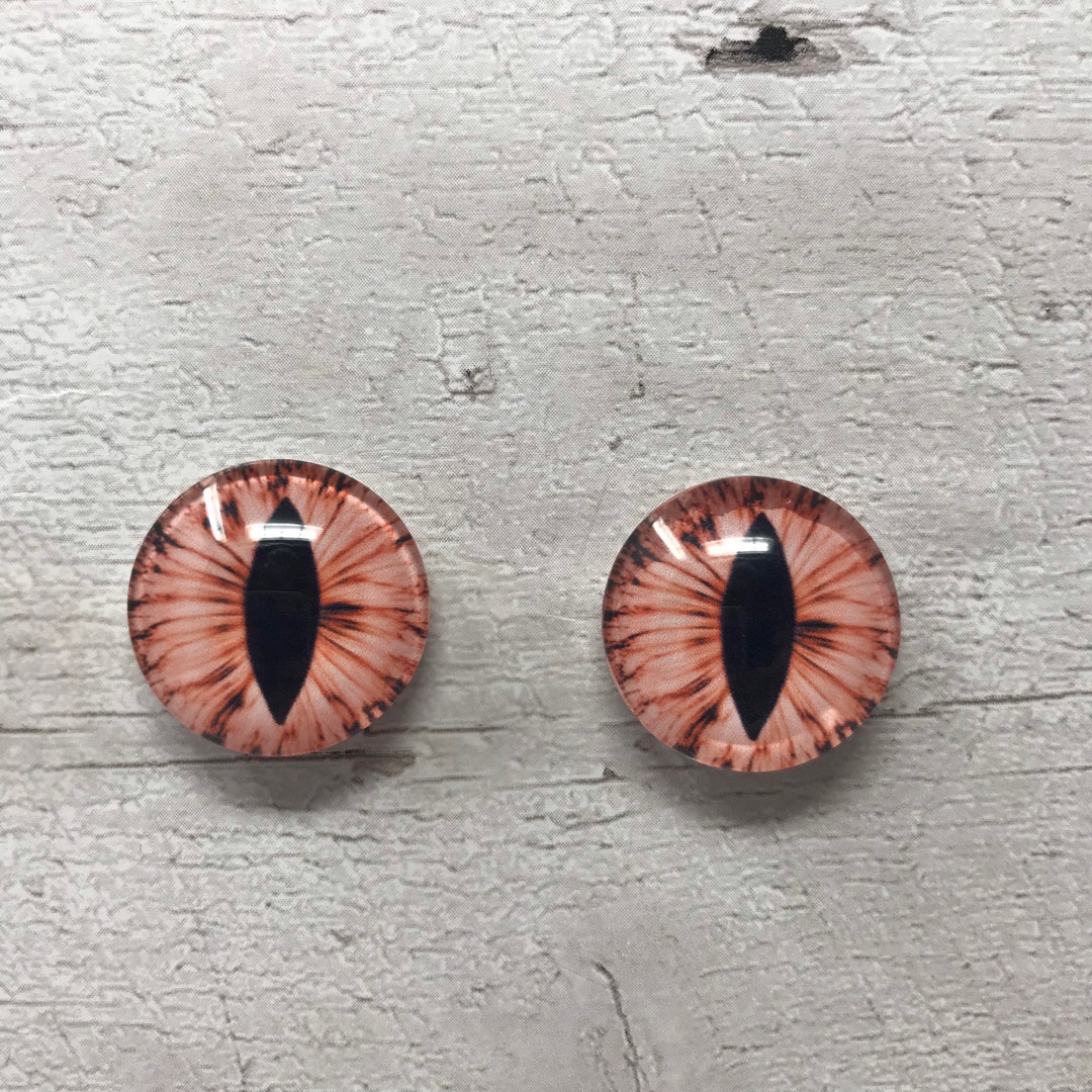Pair of Glass Eye Cabochons in Sizes 6mm to 40mm Animal Eyes Dragon ...