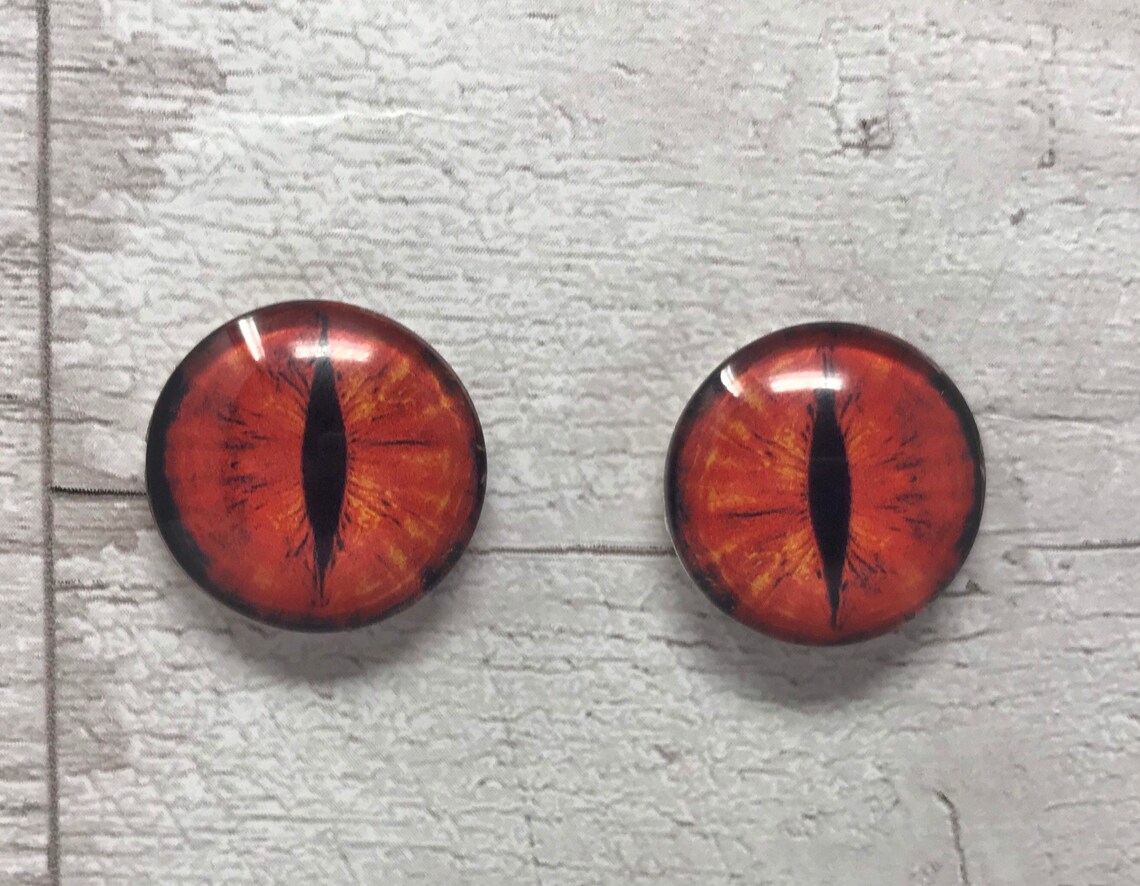 Dark Red Glass Eye Cabochons in Sizes 6mm to 40mm Dragon Eyes - Etsy UK