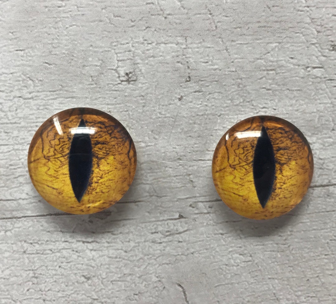 Golden Yellow Glass Eye Cabochons in Sizes 6mm to 40mm Animal Eyes ...