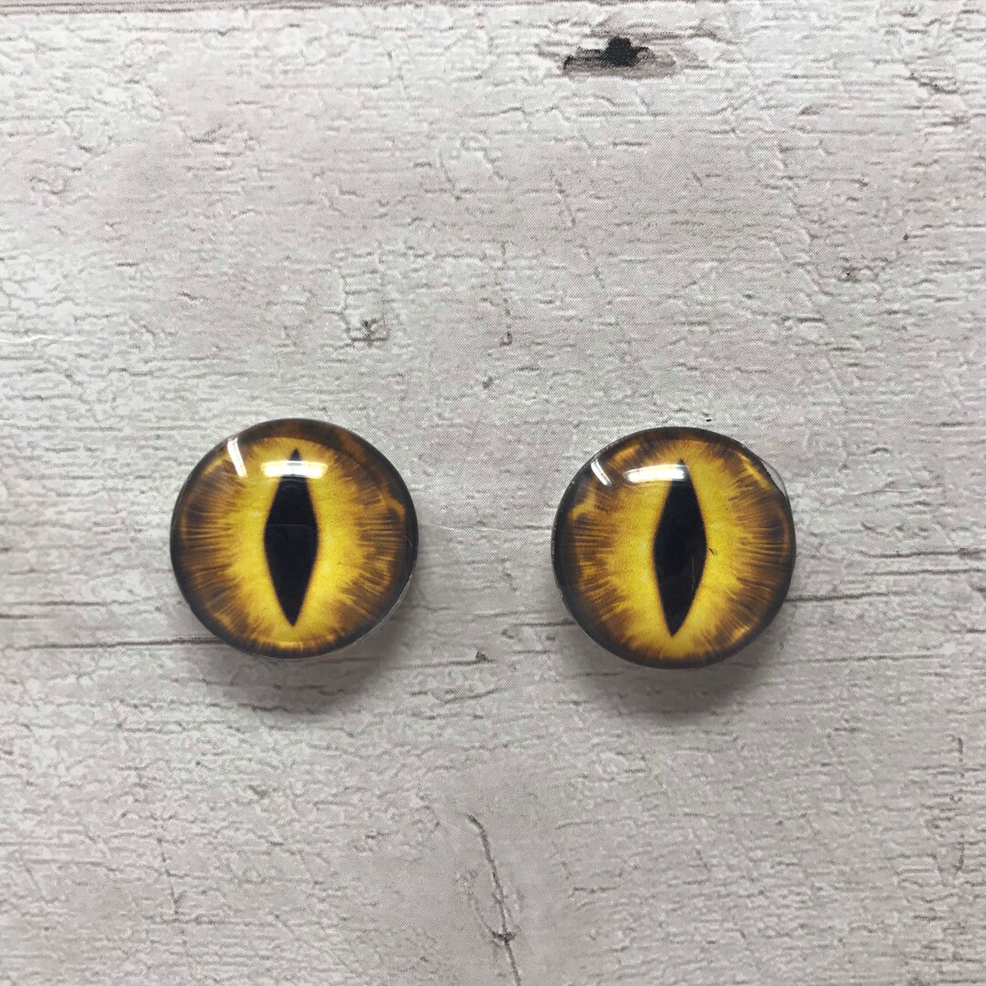 Pair of Glass Eye Cabochons in Sizes 6mm to 40mm Animal Eyes Dragon ...
