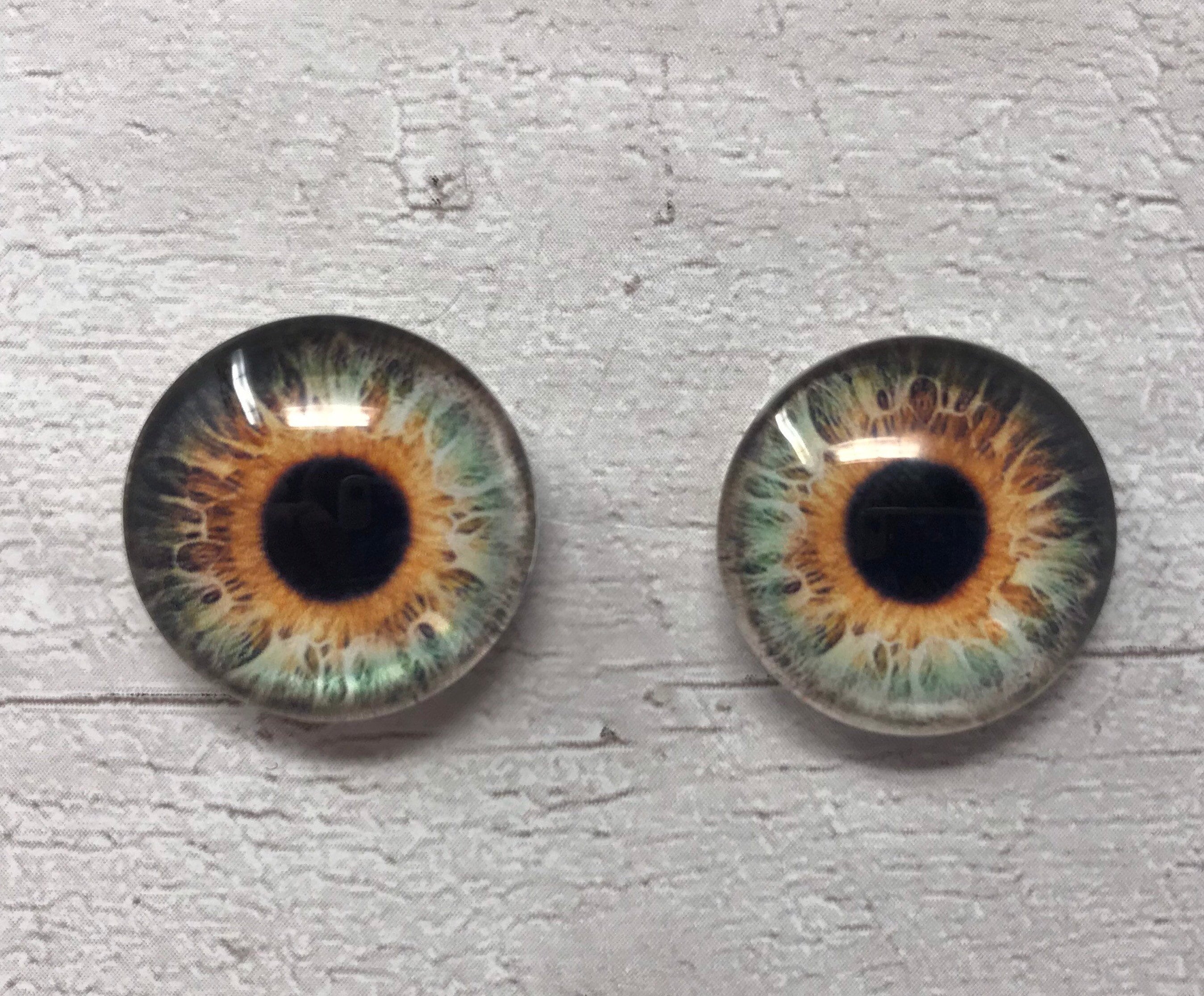 Pair of Realistic Glass Eye Cabochons in Sizes 6mm to 20mm | Etsy