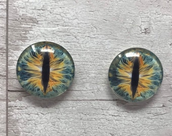 Green Glass Eye Cabochons in Sizes 6mm to 40mm Dragon Eyes Cat - Etsy UK