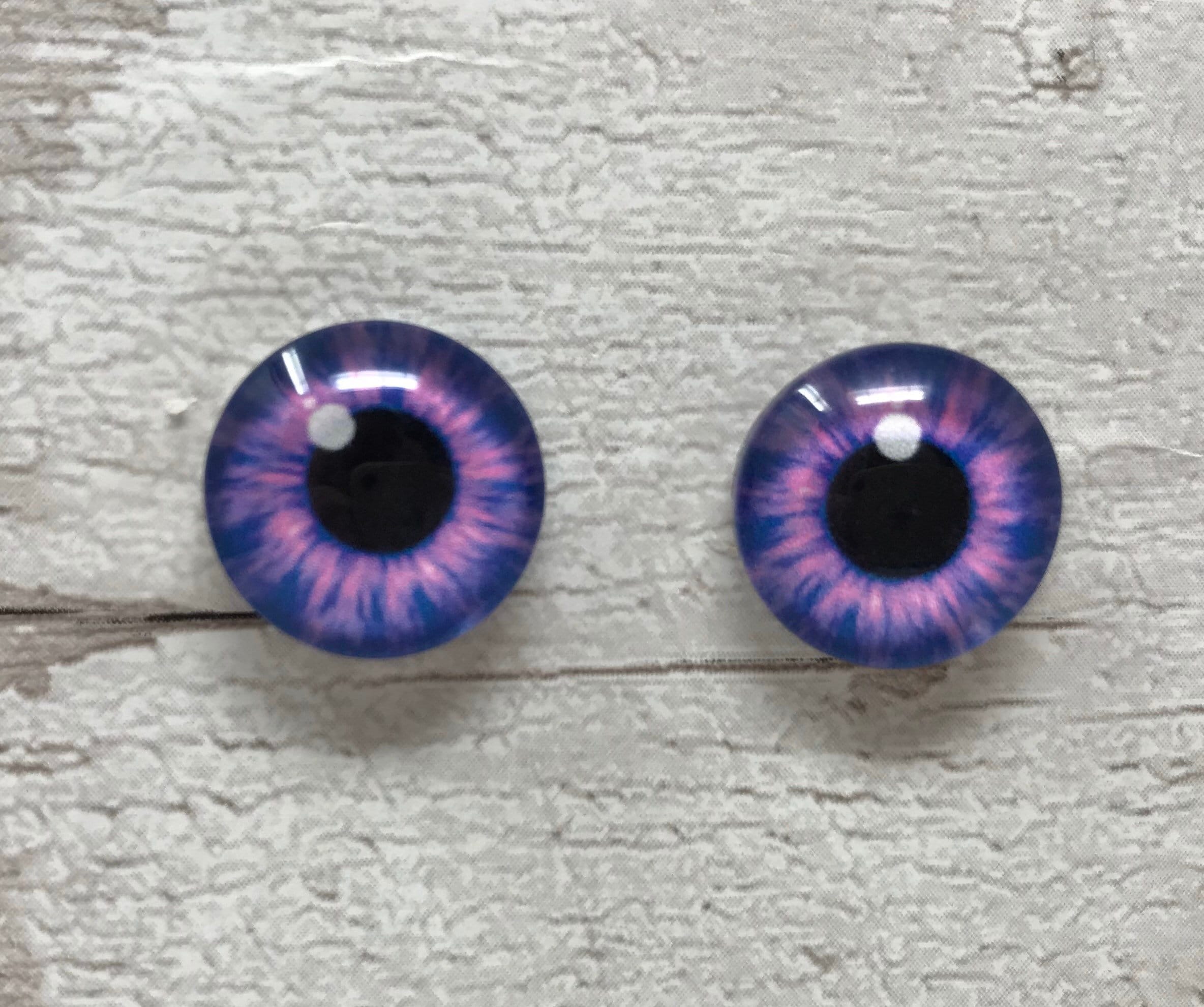 Purple Glass Eye Cabochons in Sizes 8mm to 40mm Human Eyes, Fantasy ...