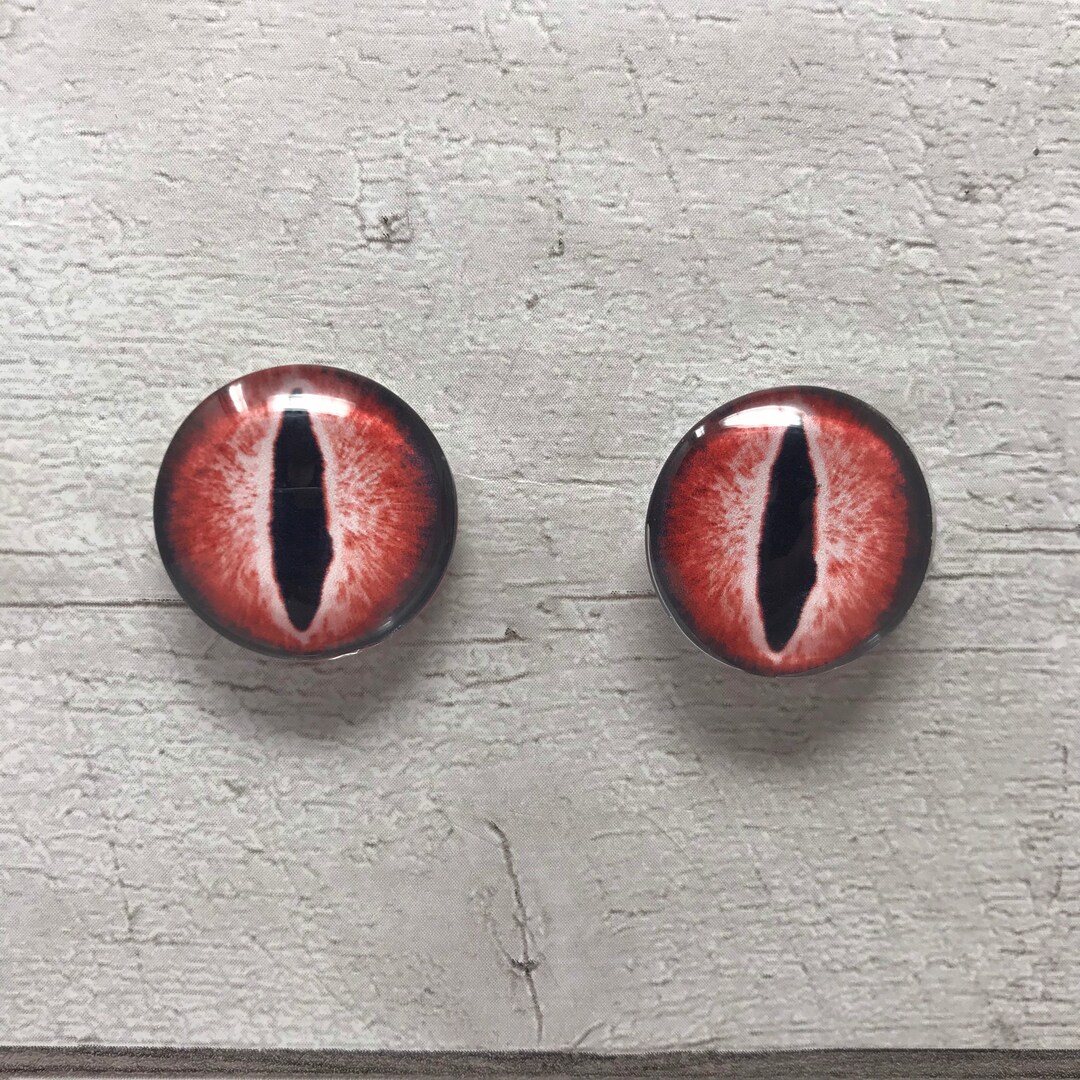 Red Glass Eye Cabochons in Sizes 6mm to 40mm Animal Eyes Dragon Eyes ...