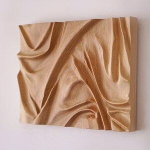 Wooden Free Form Artwork for Wall Decor, Deep Relief Panel, Living Room ...