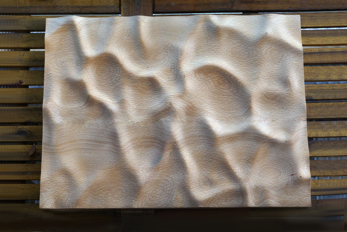 Wood Bas Relief Sea Waves Sand Waves Wall Decormodern Wood - Etsy