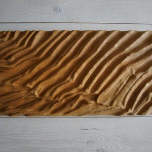 Wood Grain Wooden Sculpture Ripples and Waves, Embossed Wood Relief ...