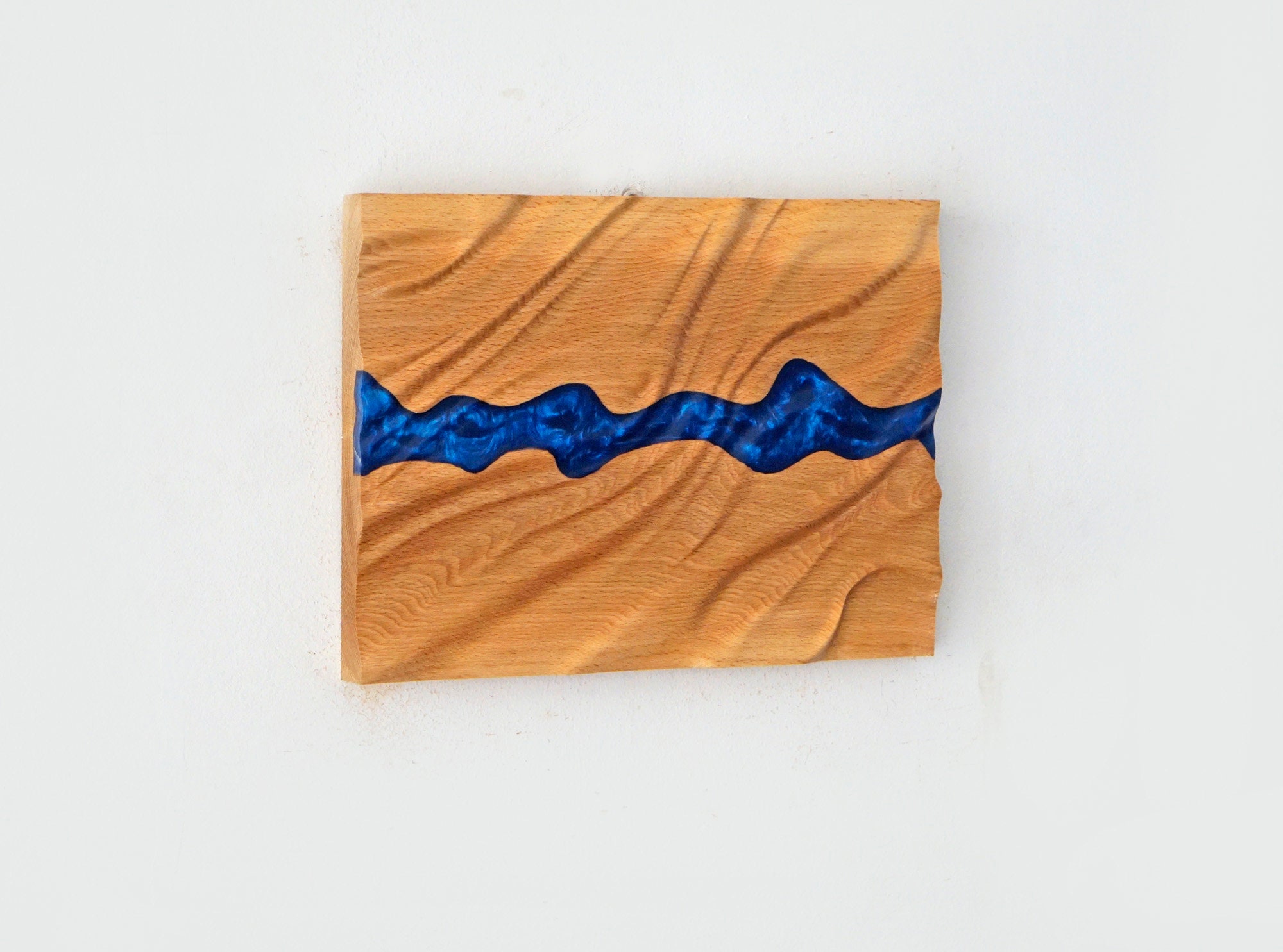 Blue River Wooden Wall Art and Home Décor, Resin Crafts, Epoxy Modern ...