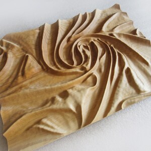 Decor for Small Spaces Wooden Relief Sculpture Set: Modern Abstract ...