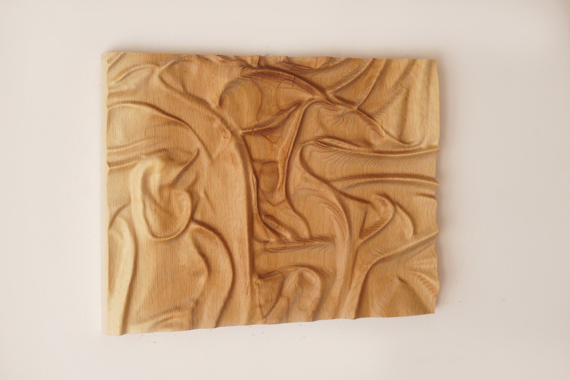 Contemporary Art Wood Free Form Sculpture for Wall Decor - Etsy