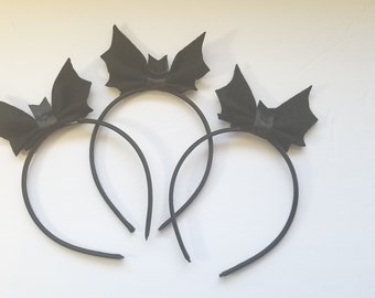 Black Bat Headband // Gothic Headband // Bat Wing Headband // Bat Bow ...