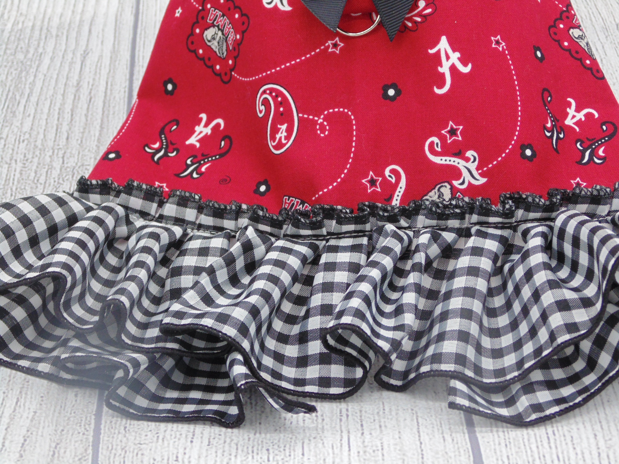 Dog Pet Alabama Football Party Vest/harness With Black and White Trim ...