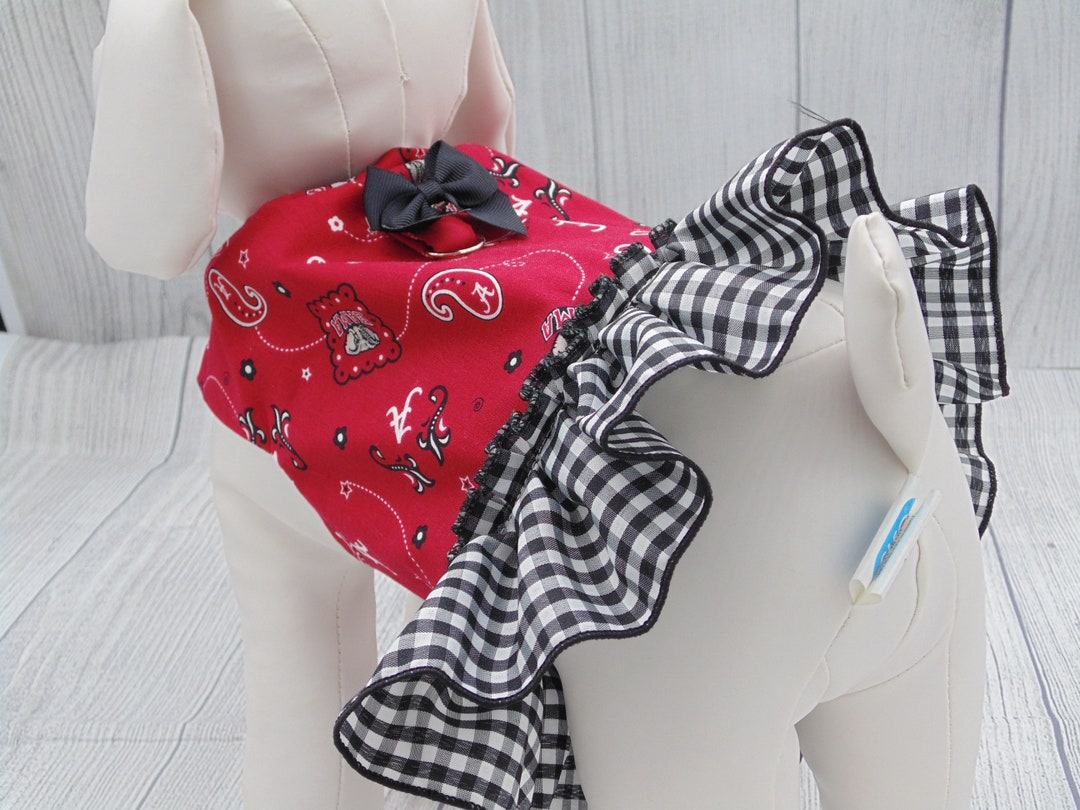 Dog Pet Alabama Football Party Vest/harness With Black and White Trim ...