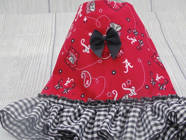 Dog Pet Alabama Football Party Vest/harness With Black and White Trim ...