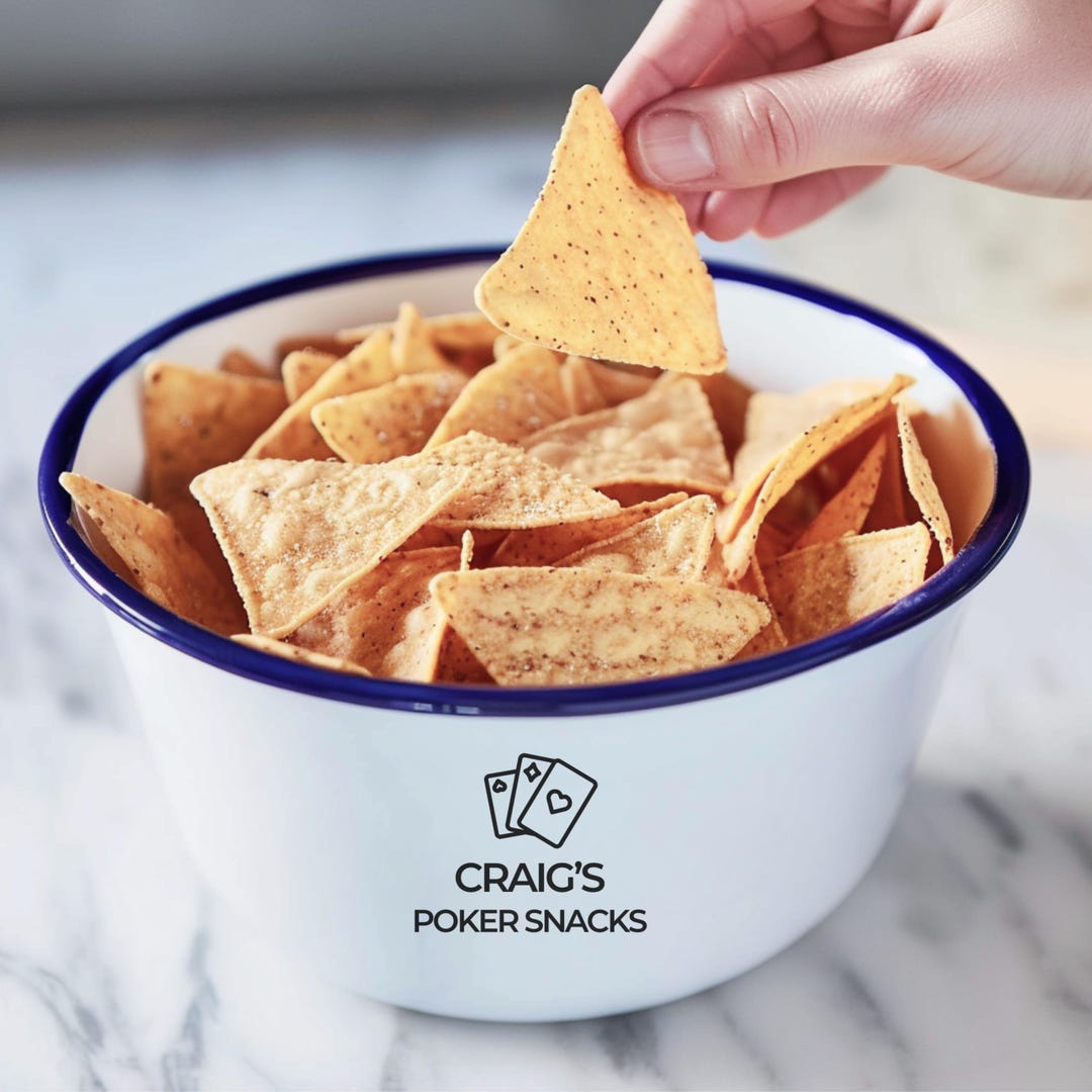 Personalised Enamel Snack Bowl | Engraved Bowl for Sweets ...