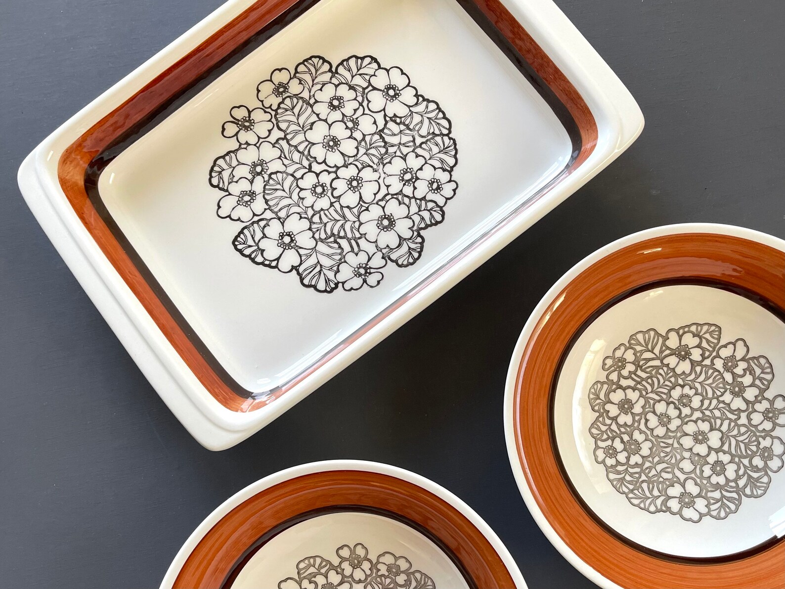 Rare Square Dish AGNETA - Gefle, Sweden. AGNETA by Helmer Ringström ...